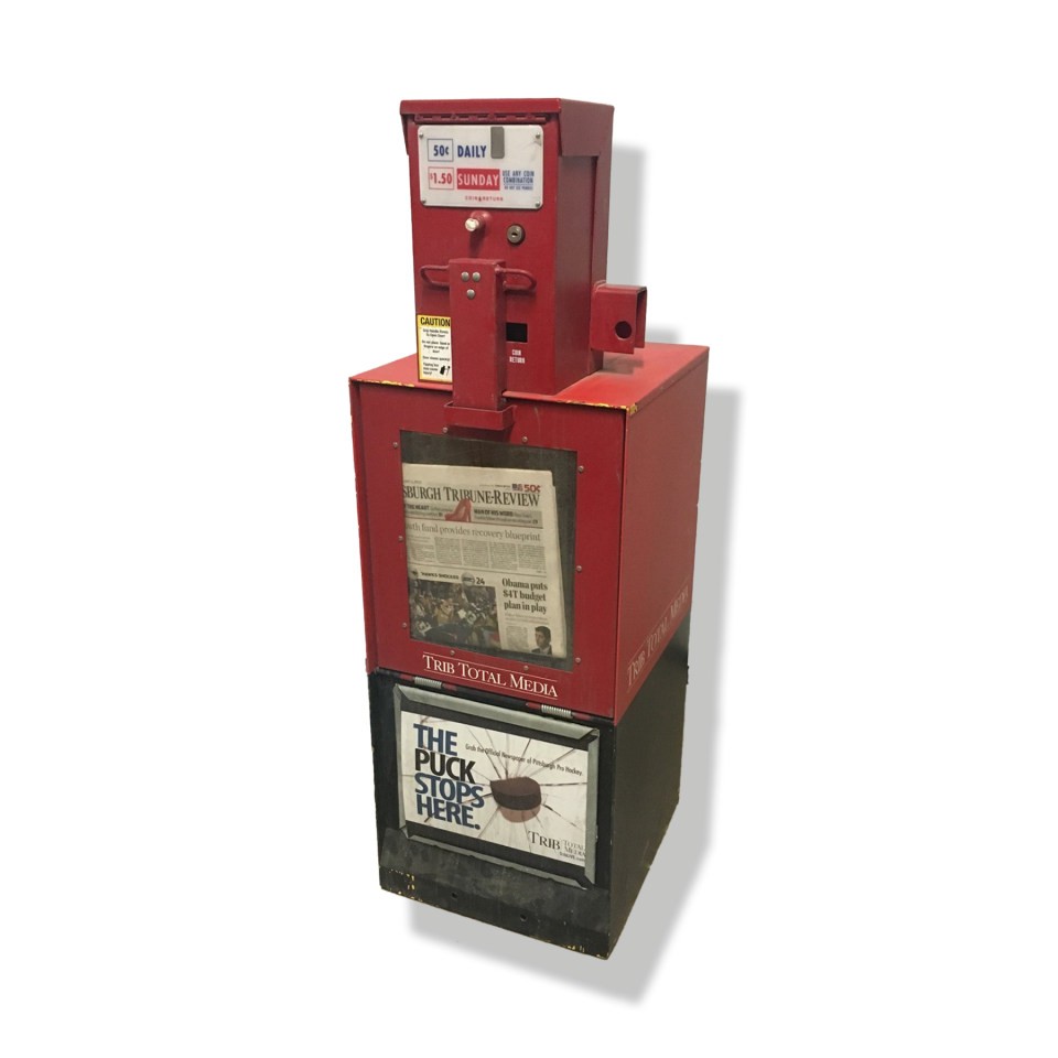 MISC-PROP-084 | VINTAGE NEWSPAPER BOX – Divine Furniture Rental
